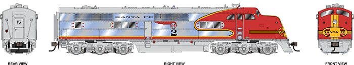 BLI - EMC E1 Powered A-Unpowered B Set w/Sound & DCC - Paragon3 - Santa Fe #2L, 2A (Pre-1946 ...