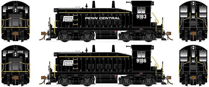 Rapido - EMD-GMD SW1200 - LokSound and DCC - Penn Central 9186 (black ...