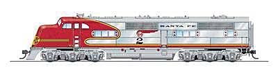 BLI - EMD E1A - Unpowered B Set - Sound and DCC - Paragon4(TM) - Santa Fe #2L, 2A (Pre-1946 ...