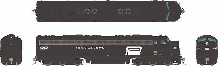 Rapido - EMD E8A - Sound and DCC - Penn Central #4266 (black, white ...