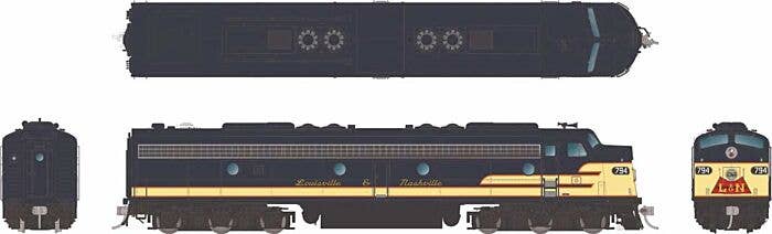Rapido - EMD E8A - Standard DC - Louisville & Nashville #796 (As-Delivered, blue, cream, red ...