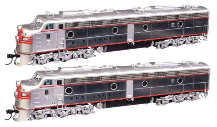 Walthers - EMD E9 A-A with LokSound 5 Sound & DCC - Chicago, Burlington & Quincy #9990 & 9993 ...