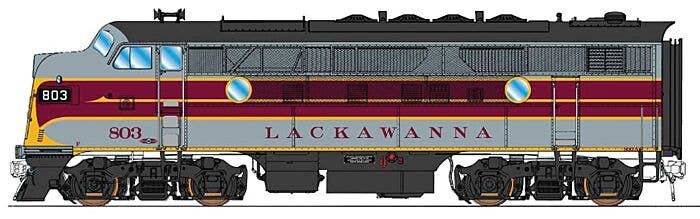 Intermount - EMD F3A w/DCC - Delaware, Lackawanna & Western (Passenger Scheme, gray, maroon ...