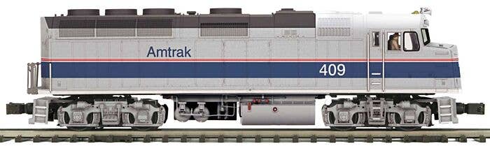 MTH - EMD F40PH - 3-Rail w/Hi-Rail Wheels & Proto-Sound 3.0 - Amtrak #409 - 507-20206831