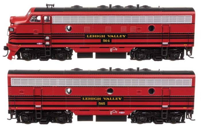Walthers - EMD F7 A-B Set - ESU Sound and DCC - Lehigh Valley #564/565 ...
