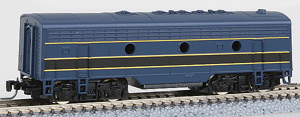 MicroTrain - EMD F7 B Unit, Non Powered - Baltimore & Ohio (blue, black ...