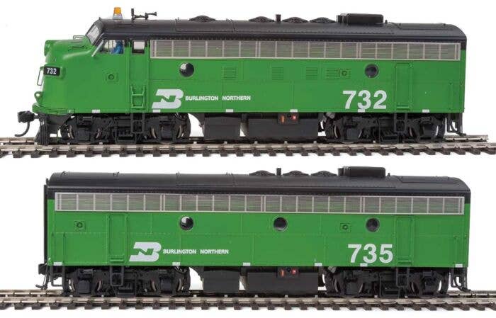 Walthers - EMD F7A-B Set - Tsunami(R) Sound & DCC - Burlington Northern #732, 735 (Cascade Green ...