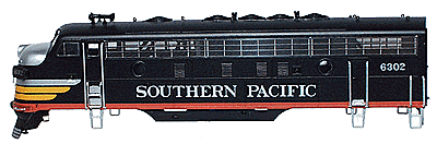 Intermount - EMD F7A Phase I - Standard DC - Southern Pacific (Black Widow, black, silver ...