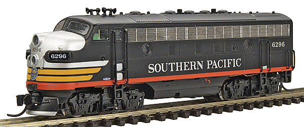 Intermount - EMD F7A Phase II - Standard DC - Southern Pacific (Black Widow, black, silver, red ...