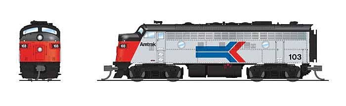 BLI - EMD F7A - Sound and DCC - Paragon4(TM) - Amtrak #105 (Phase I, silver, red, blue, black ...