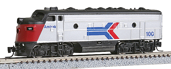 MicroTrain - EMD F7A - Standard DC - Amtrak #100 (Phase I, Platinum ...