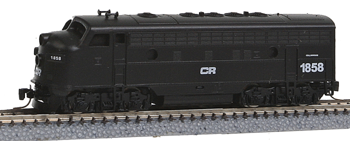 MicroTrain - EMD F7A - Standard DC - Conrail #1858 (black, white) - 489 ...