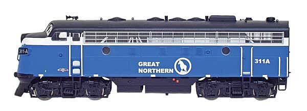Intermount - EMD F7A - Standard DC - Great Northern (Big Sky Blue) - 85 ...