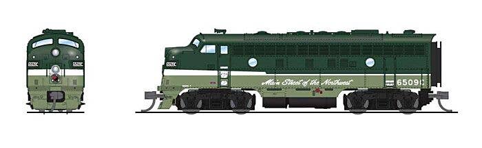 BLI - EMD F7A - Standard DC - Stealth - Northern Pacific #6512A (Loewy ...