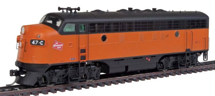 Intermount - EMD F7A w/LokSound & DCC - Milwaukee Road (orange, black) - 85-49085S