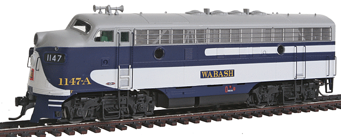 Intermount - EMD F7A w/Sound & DCC - Wabash (blue, white, gray) - 85-49016S
