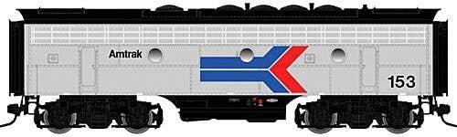 Atlas O - EMD F7B Early Phase 1 - Unpowered - Amtrak #153 (Phase I, silver, red, white, blue ...