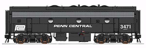 Intermount - EMD F7B - Standard DC - Penn Central (black, white) - 85-49582