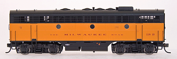 Intermount - EMD F7B - Standard DC - Milwaukee Road (orange, black, Logo on Cab) - 85-49585