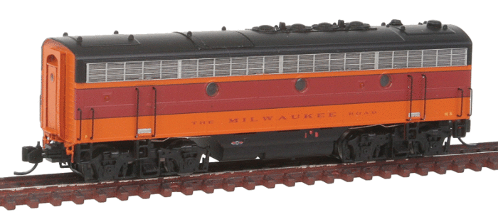 Intermount - EMD F7B - Standard DC - Milwaukee Road (orange, maroon) - 85-69750