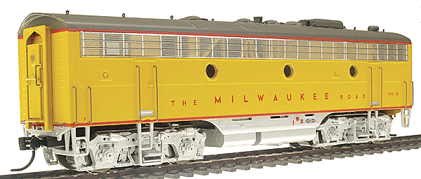 Intermount - EMD F7B w/Sound & DCC - Milwaukee Road (Armour Yellow ...