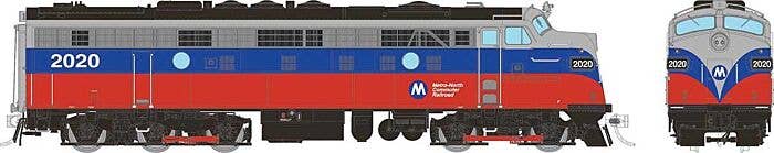Rapido - EMD FL9 - Sound & DCC - Metro North #2020 (red, blue, silver ...