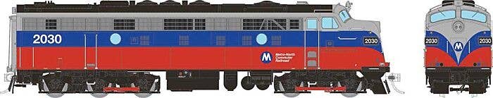 Rapido - EMD FL9 - Standard DC - Metro North #2030 (red, blue, silver ...