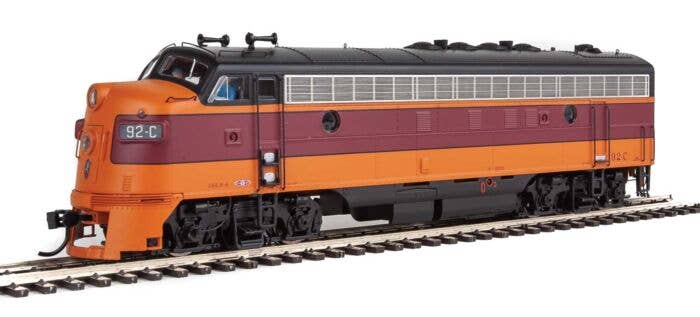 Walthers - EMD FP7 Standard DC - Milwaukee Road #92C (Early Orange, Maroon; Running Hiawatha ...