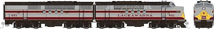 Rapido - EMD FT A-B Set - Standard DC - Delaware, Lackawanna & Western #653A, 653B (gray, maroon ...