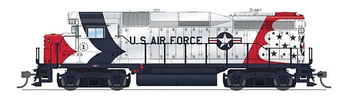 BLI - EMD GP30 Low Nose - Standard DC - Stealth - US Air Force #2250 ...
