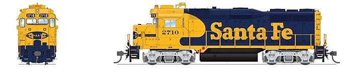 BLI - EMD GP30 Low Nose - Standard DC - Stealth - Santa Fe #2713 ...