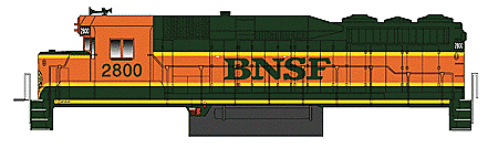 Atlas - EMD GP30 - Standard DC - Master(R) - BNSF #2800 GP39m (green, orange, 1yellow) - 150-47512