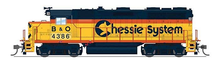 BLI - EMD GP35 Low Nose - Sound and DCC - Paragon4(TM) - Chessie System B&O #4386 (Renumbered ...