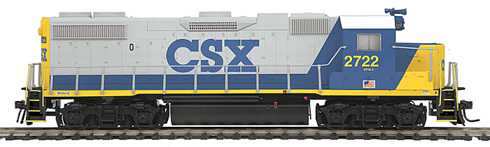 MTH - EMD GP38-2- Standard DC - Ready-2-Rail - CSX #2722 (gray, blue ...
