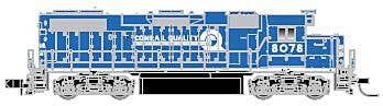 Atlas - EMD GP38-2 Low Nose, Dynamic Brakes w/DCC - Conrail #8072 (blue, white, Quality Logo ...