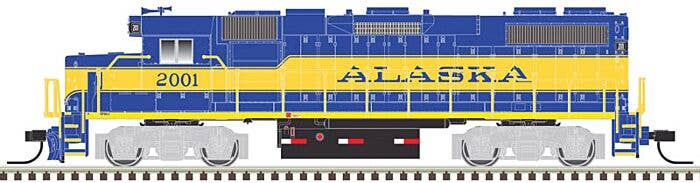 Atlas - EMD GP38-2 Phase II - Standard DC - Alaska 2002 (blue, yellow) - 150-40004810
