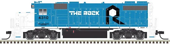 Atlas - EMD GP38-2 Phase II - Standard DC - Rock Island 4310 The American Railfan (blue, white ...