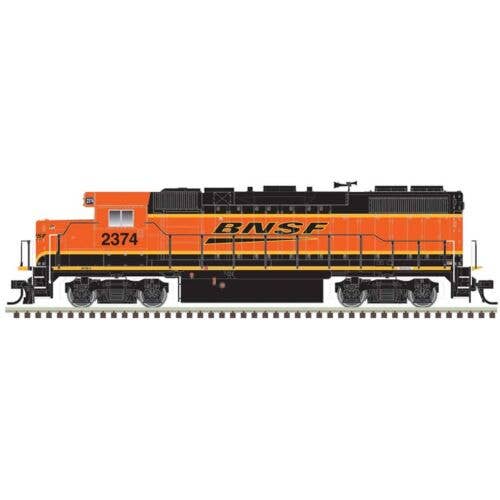 Atlas Trnm - EMD GP38-2 - Sound & DCC - Gold - BNSF Railway #2323 (H4, black, orange, Wedge Logo ...