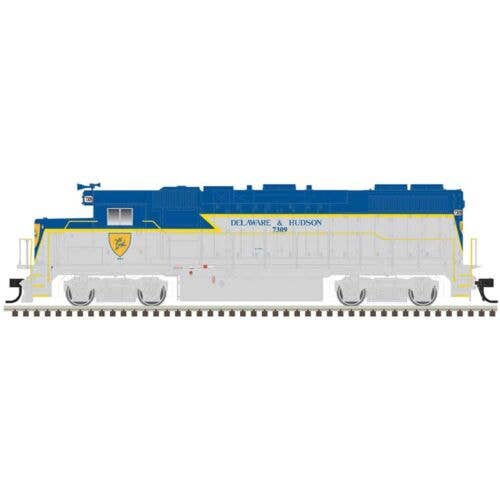 Atlas Trnm - EMD GP38-2 - Sound & DCC - Gold - Delaware & Hudson #7312 (Lightining Stripe, gray ...