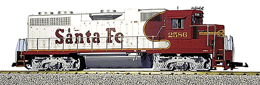 USA - EMD GP38-2 - Standard DC - Santa Fe (Warbonnet, silver, red ...
