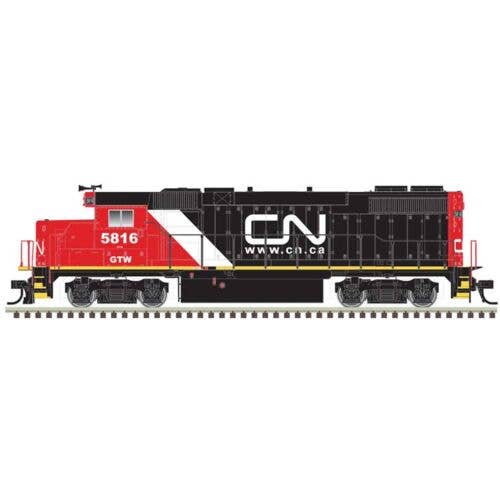 Atlas Trnm - EMD GP38-2 - Standard DC - Silver - Canadian National GTW #5816 (black, red, white ...