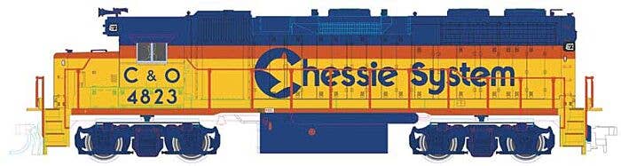 Atlas - EMD GP38 - ESU LokSound and DCC - Master Gold - Chessie System C&O 4827 (yellow ...