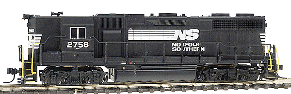 Atlas - EMD GP38 High Nose w/DCC - Norfolk Southern #2758 (black, white) w/Dynamic Brakes - 150 ...