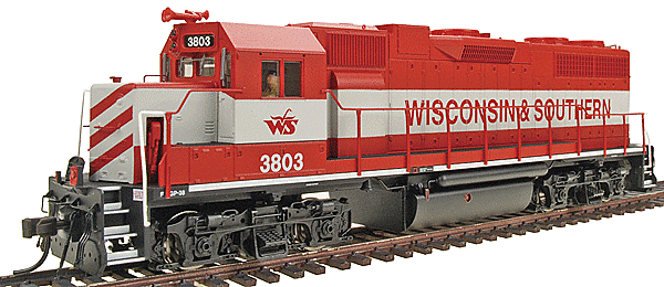 Atlas - EMD GP38 Late Version w/Low Nose - Standard DC - Wisconsin & Southern #3803 (red, silver ...