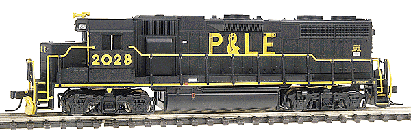 Atlas - EMD GP38 Low Nose, Dynamic Brakes - Standard DC - Pittsburgh & Lake Erie #2028 (black ...