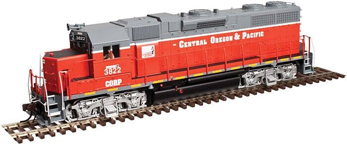 Atlas - EMD GP38 Low Nose, Dynamic Brakes w/DCC - Central Oregon & Pacific #3822 (red, gray ...