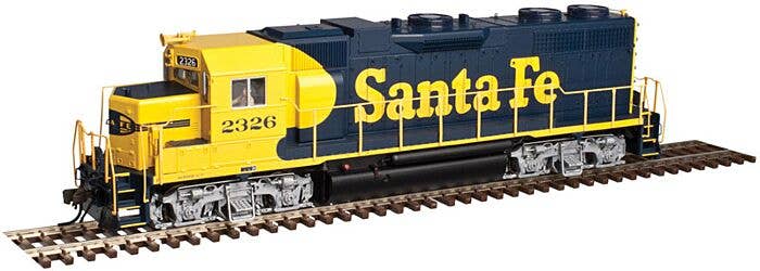 Atlas - EMD GP38 Low Nose, Dynamic Brakes w/DCC - Santa Fe #2302 (Warbonnet, blue, yellow) - 150 ...
