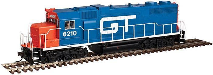 Atlas - EMD GP38 Low Nose, No Dynamic Brakes w/DCC - Grand Trunk Western #6213 (blue, red, white ...