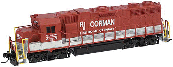 Atlas - EMD GP38 Low Nose - Standard DC - Master(R) - RJ Corman #7709 (red, silver, white) - 150 ...