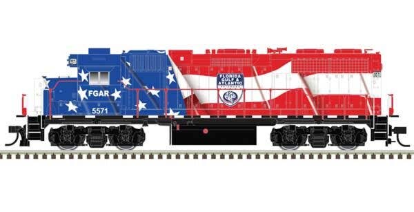 Atlas - EMD GP38 Low Nose w/Ditch Lights - Standard DC - Master(R) Silver - Florida, Gulf ...